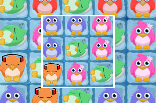 Penguin Match 3 em Jogos na Internet