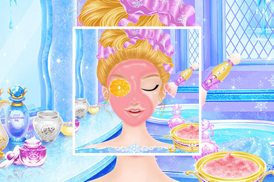 Princess Salon Frozen Party on Culga Games