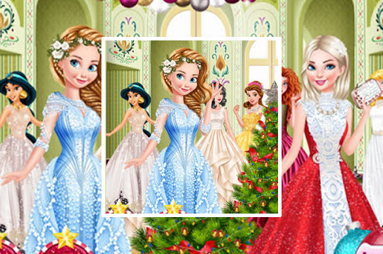 Princesses Christmas Glittery Ball on Culga Games