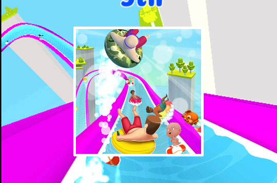 Slippery Water Slides Aquapark .io on Culga Games