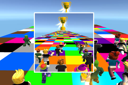 Stand on the right color, Robby! sur JeuxGratuitJeux