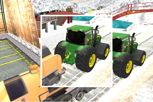 Tractor Towing Train on Culga Games