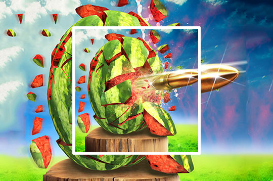 Watermelon Shooting 3D sur JeuxGratuitJeux