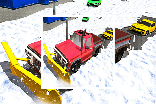 Winter Snow Plow Jeep Driving on Culga Games