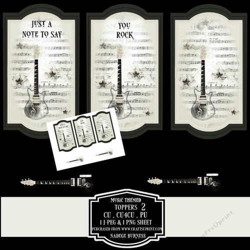 Music Themed Toppers 1 - CUP1173399_20051 | Craftsuprint