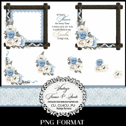 Vintage Frame with word art & Decoupage - CUP1178026_20051 | Craftsuprint