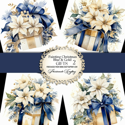 Painting Christmas Blue Gifts 2 - CUP1230657_20051 | Craftsuprint
