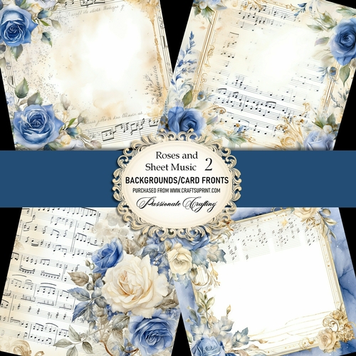 Roses and Sheet Music 2 - CUP1236177_20051 | Craftsuprint