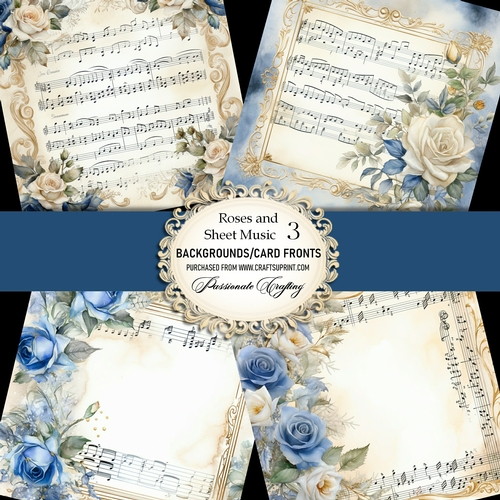 Roses and Sheet Music 3 - CUP1236178_20051 | Craftsuprint
