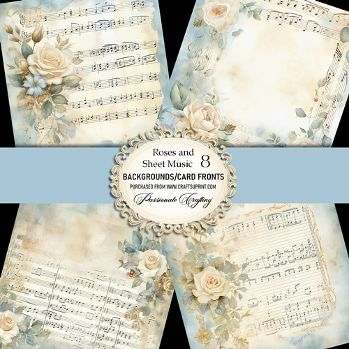 Roses and Sheet Music 8 - CUP1236184_20051 | Craftsuprint