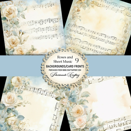 Roses and Sheet Music 9 - CUP1236185_20051 | Craftsuprint