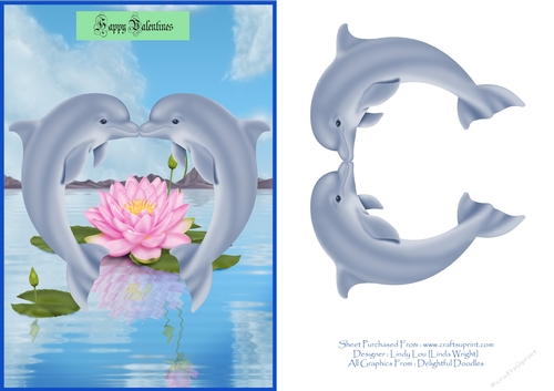 Dolphin Valentines - CUP841216_20612 | Craftsuprint
