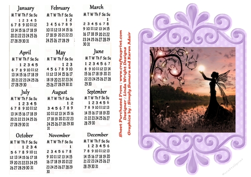 Fantasy Calendar 2010 A4 Size No : 3 - CUP979690_20612 | Craftsuprint