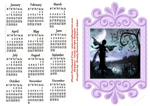 Fantasy Calendar 2010 A4 Size No : 6 - CUP979917_20612 | Craftsuprint