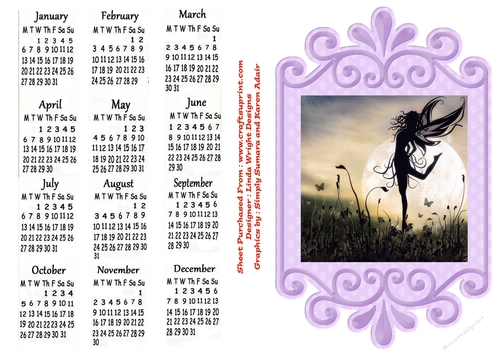 Fantasy Calendar 2010 A4 Size No : 11 - CUP979918_20612 | Craftsuprint