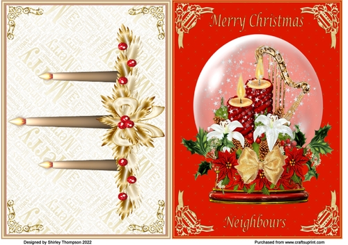Pair of A5 Christmas quick card fronts - CUP1179881_20842 | Craftsuprint
