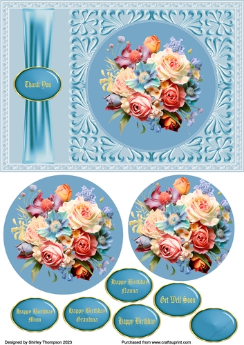 A5 floral step by step card front - CUP1246814_20842 | Craftsuprint