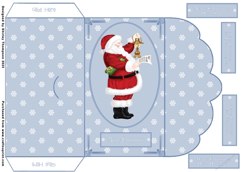 Blue Santa money wallet - CUP1250188_20842 | Craftsuprint