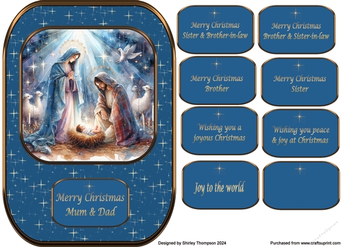 A5 Nativity scene quick Christmas card topper. - CUP1330937_20842 ...