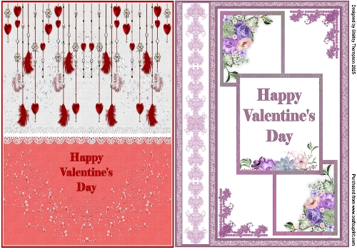 Pair of A5 Valentines Day quick card fronts. - CUP1358906_20842 ...