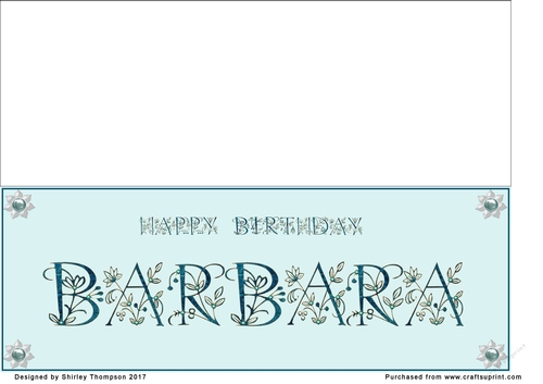 Large DL name card (Barbara) - CUP783567_20842 | Craftsuprint