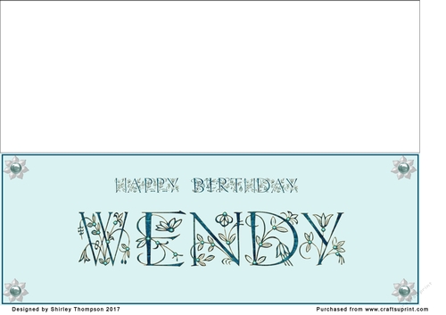 Large DL name card (Wendy) - CUP783674_20842 | Craftsuprint