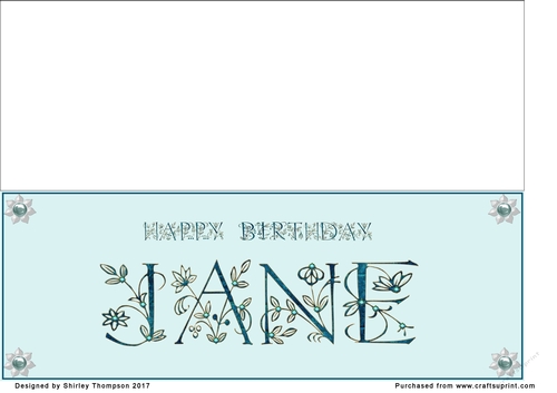 Large DL name card (Jane) - CUP783677_20842 | Craftsuprint