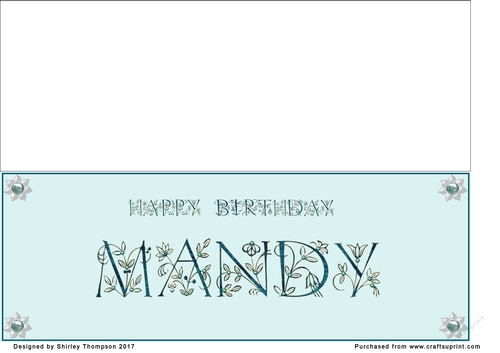 Large DL name card (Mandy) - CUP784523_20842 | Craftsuprint