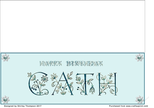 Large DL name card (Cath) - CUP784530_20842 | Craftsuprint