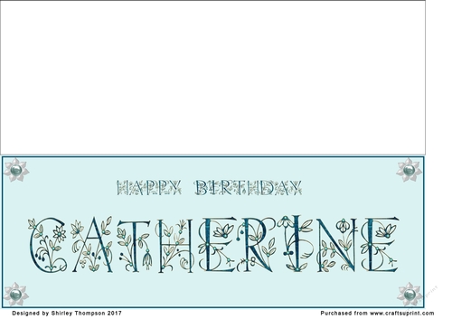 Large DL name card (Catherine) - CUP784531_20842 | Craftsuprint