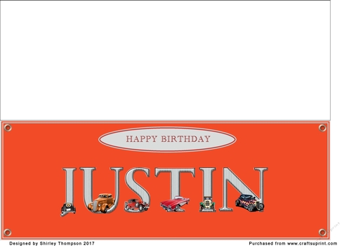 Large DL name card (Justin) - CUP786286_20842 | Craftsuprint