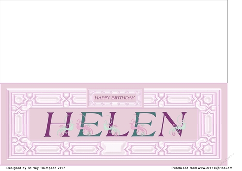 Large pink DL name card (Helen) - CUP786558_20842 | Craftsuprint