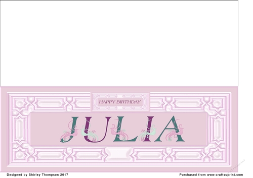 Large pink DL name card (Julia) - CUP786562_20842 | Craftsuprint