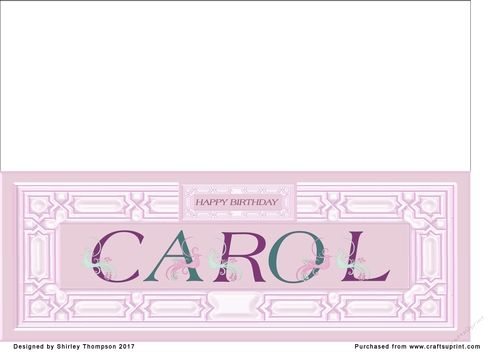 Large pink DL name card (Carol) - CUP786563_20842 | Craftsuprint
