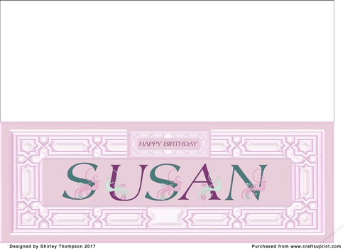 Large pink DL name card (Susan) - CUP786565_20842 | Craftsuprint