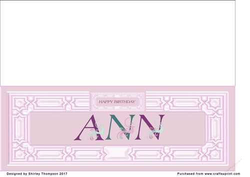 Pink DL name card (Ann) - CUP786597_20842 | Craftsuprint