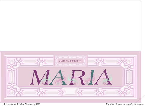 Pink DL name card (Maria) - CUP786600_20842 | Craftsuprint