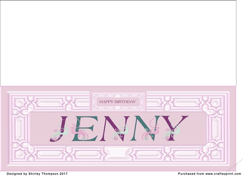 Pink DL name card (Jenny) - CUP786752_20842 | Craftsuprint