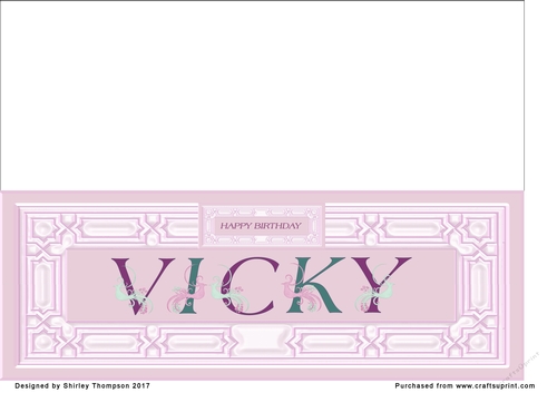 Pink DL name card (Vicky) - CUP786756_20842 | Craftsuprint