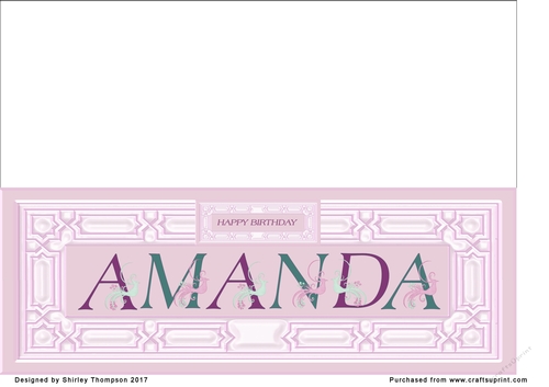 Pink DL name card (Amanda) - CUP786763_20842 | Craftsuprint