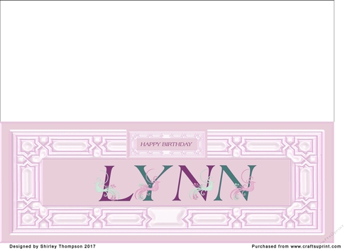 Pink DL name card (Lynn) - CUP786959_20842 | Craftsuprint