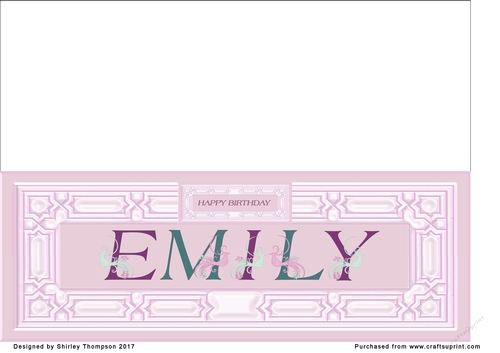 Pink DL name card (Emily) - CUP786972_20842 | Craftsuprint