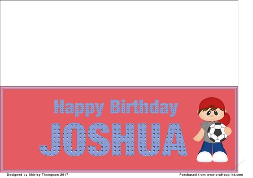 Little footballer large DL name card (Joshua) - CUP787521_20842 ...
