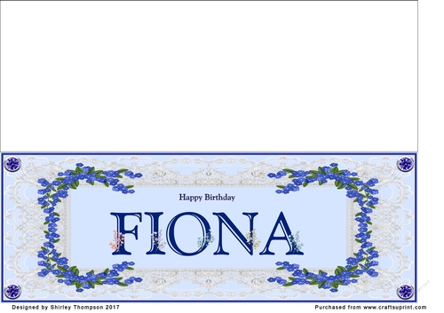 Blue DL name card (Fiona) - CUP790189_20842 | Craftsuprint