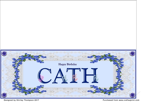 Blue DL name card (Cath) - CUP790240_20842 | Craftsuprint