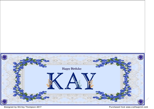 Blue DL name card (Kay) - CUP790339_20842 | Craftsuprint
