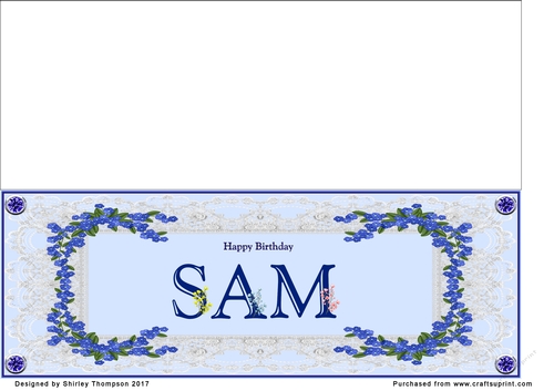 Blue DL name card (Sam) - CUP790344_20842 | Craftsuprint