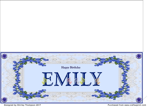 Blue DL name card (Emily) - CUP790357_20842 | Craftsuprint