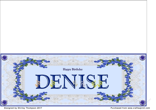 Blue DL name card (Denise) - CUP790439_20842 | Craftsuprint