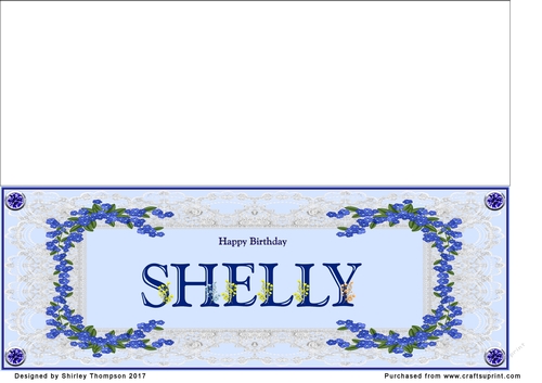 Blue DL name card (Shelly) - CUP790449_20842 | Craftsuprint